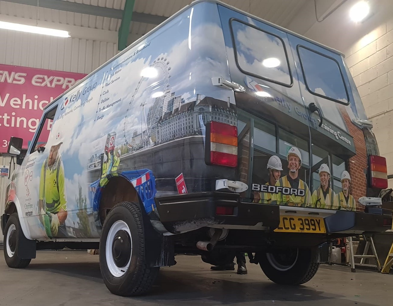Vehicle Wrap of Kelly Group Classic Bedford Van