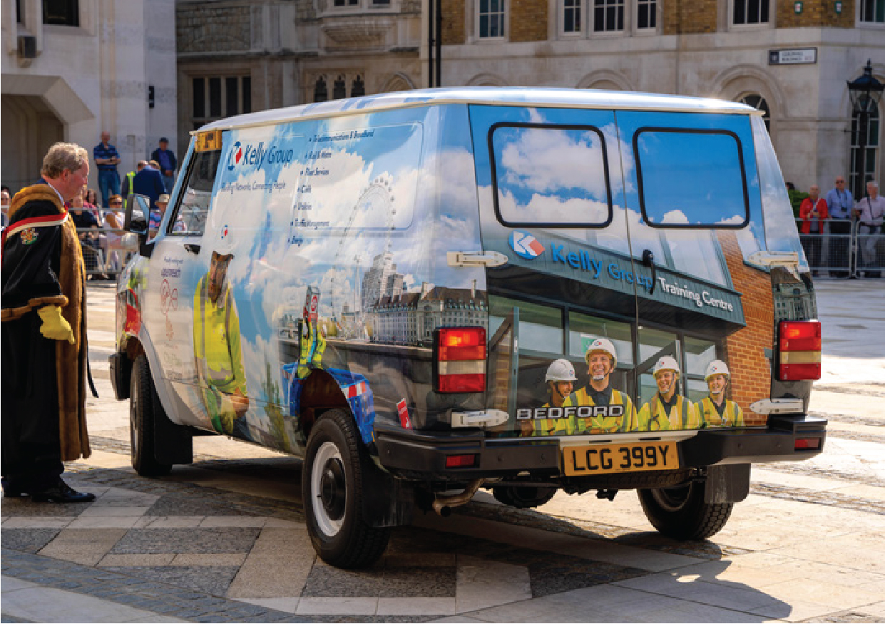 Vehicle Wrap of Kelly Group Classic Bedford Van