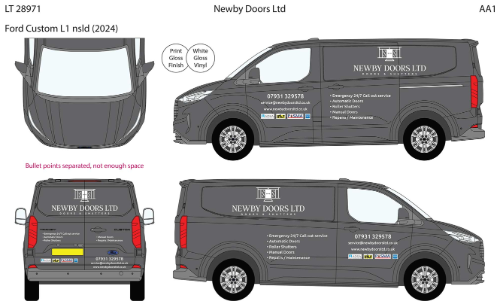 Fleet Branding for Newby Doors Ltd