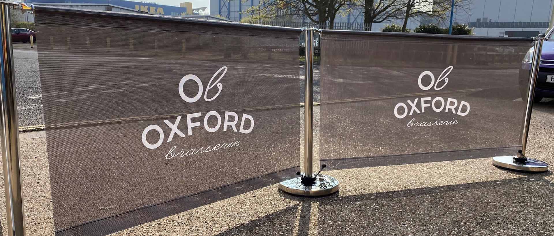 Café Style Barriers | Promotional Barriers | Windbreaks