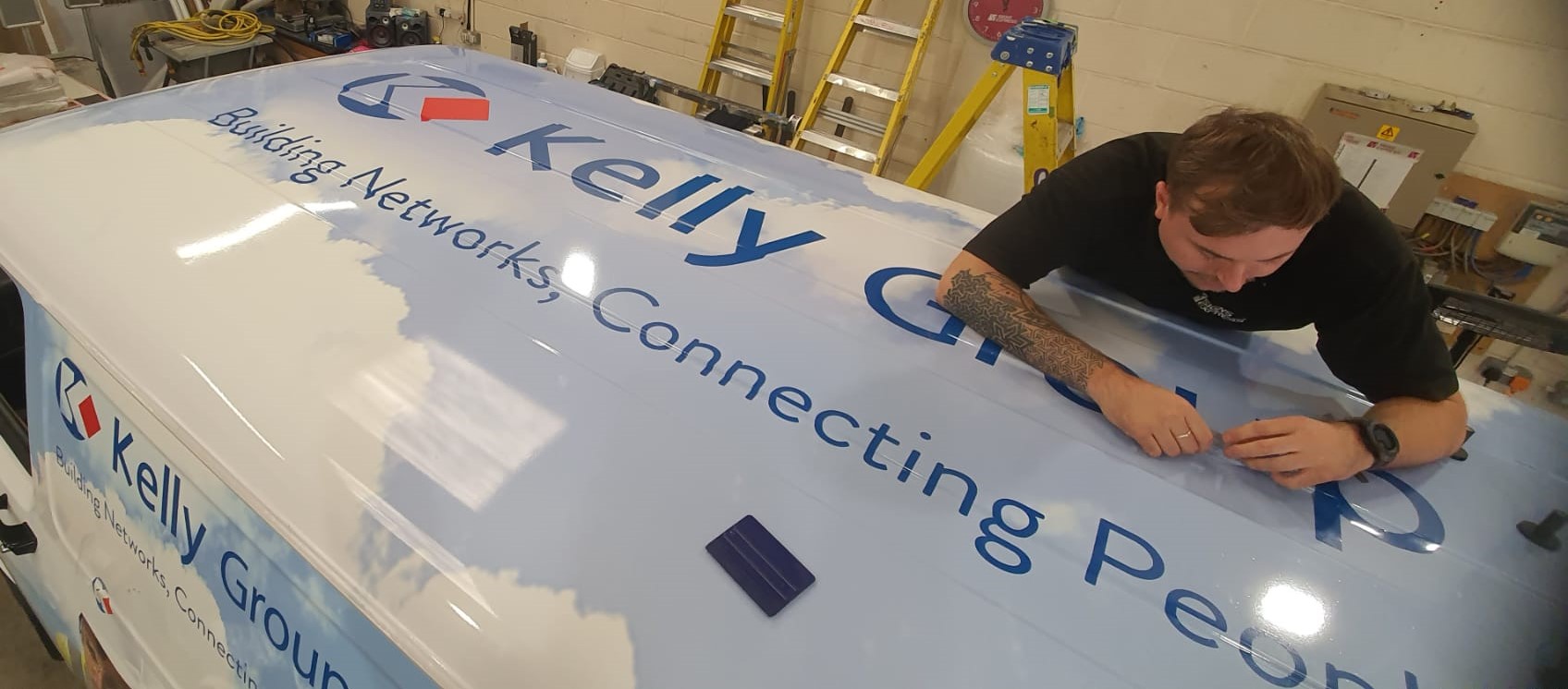 Vehicle Wrap of Kelly Group Classic Bedford Van